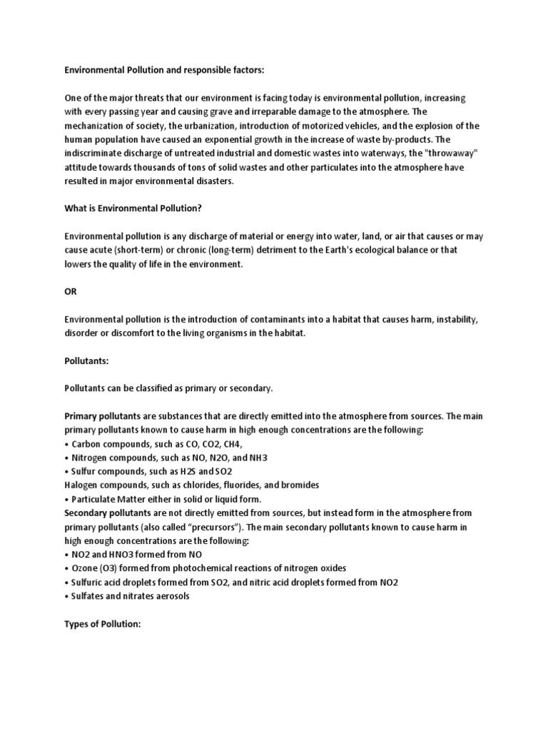 Understanding Environmental Pollution | PDF | Pollution | Air Pollution