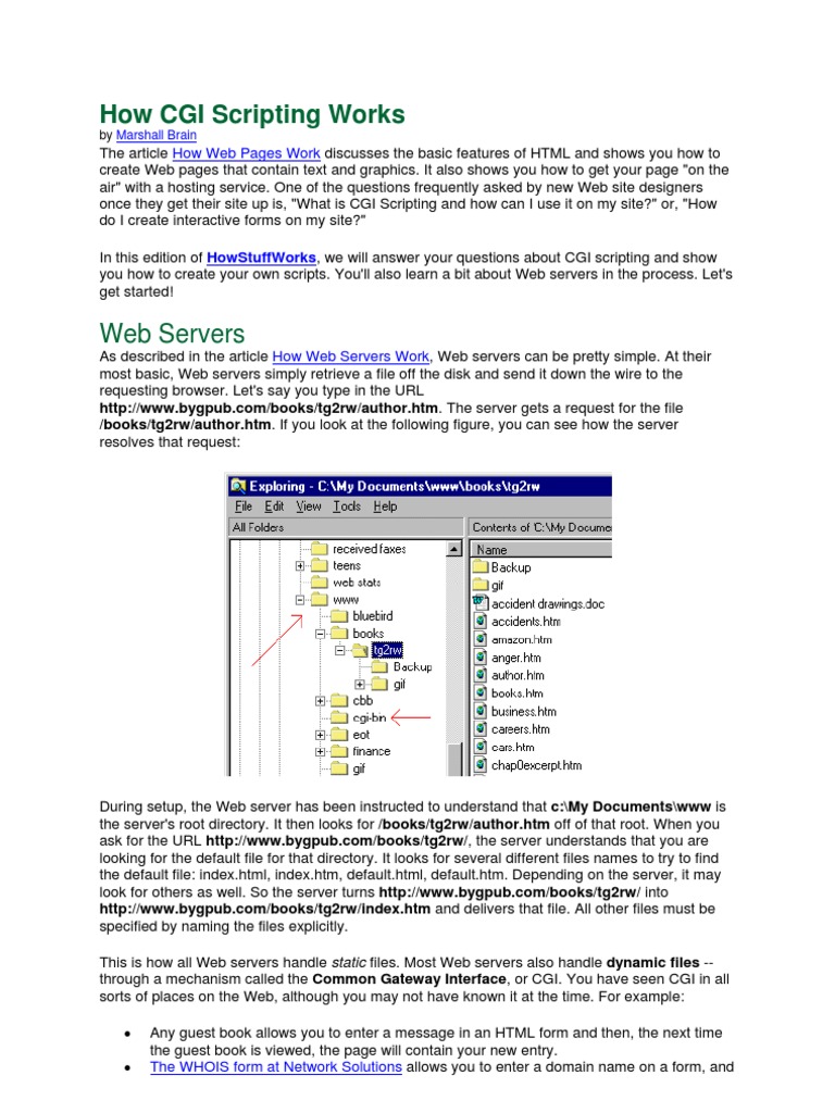 How CGI Scripting Works: An Introduction to Creating Dynamic Web ... How CGI Scripting Works: An Introduction to Creating Dynamic Web ...