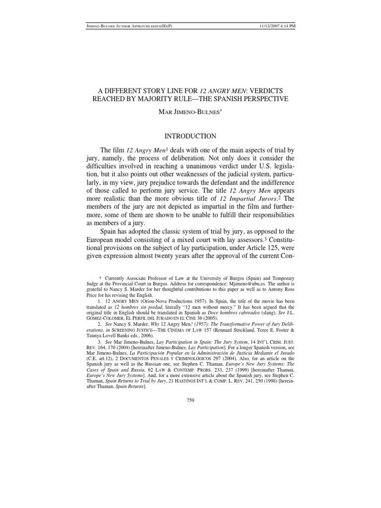 12 Angry Men | PDF | Jury Trial | Hung Jury