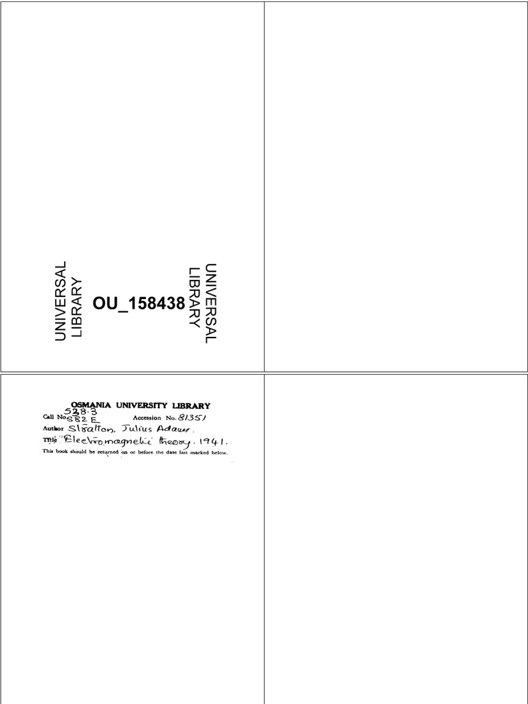 Stratton - Electromagnetic Theory (Apaisado) | PDF