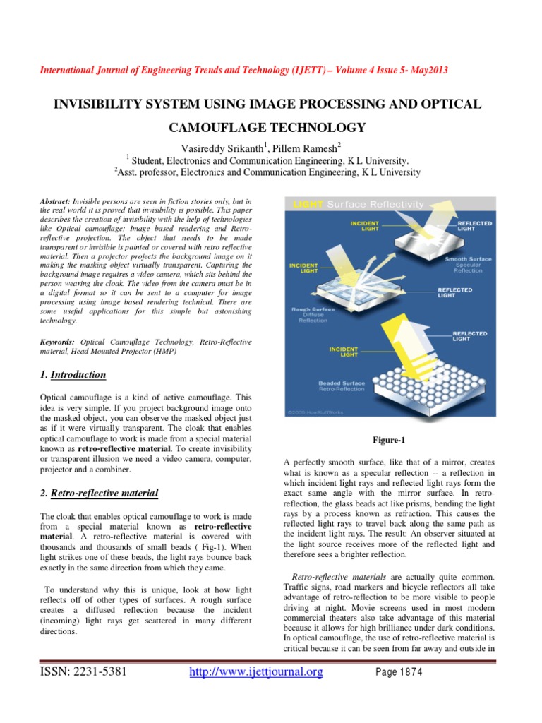Invisibility System Using Image Processing and Optical Camouflage ...