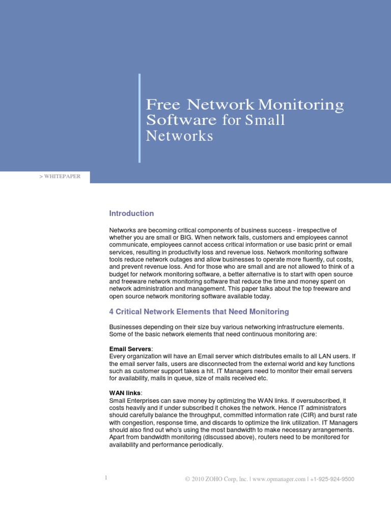 Network Monitoring Software | PDF | Computer Network | Wi Fi