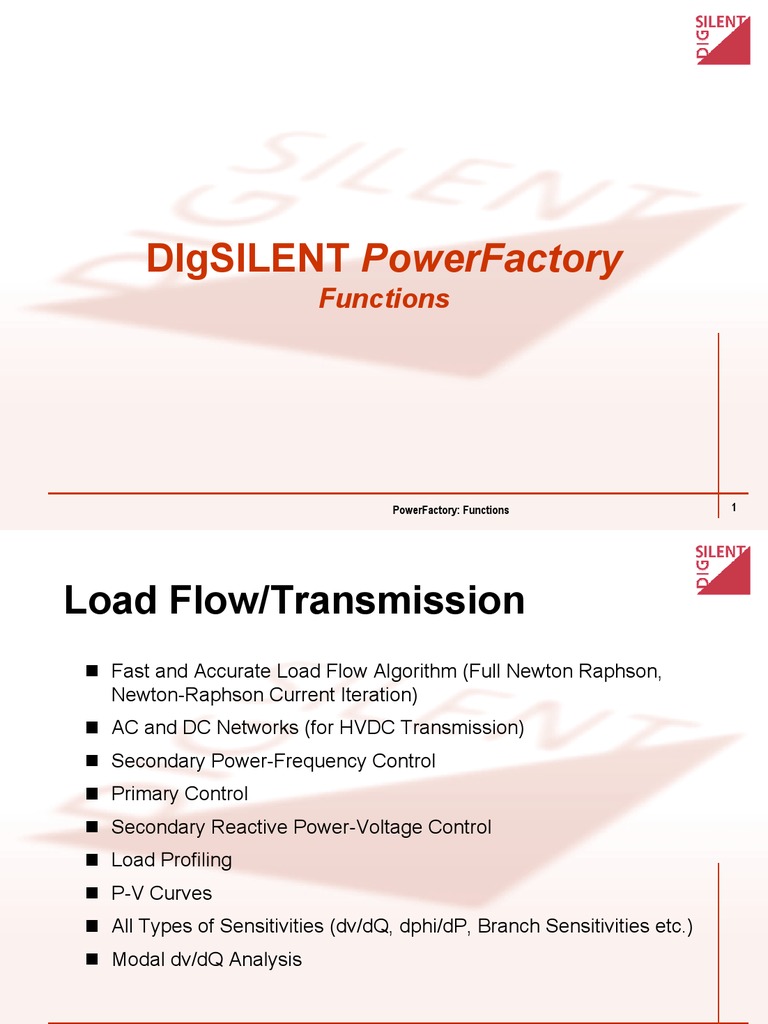 DIgSILENT PowerFactory Function | PDF | Electronics | Power (Physics)