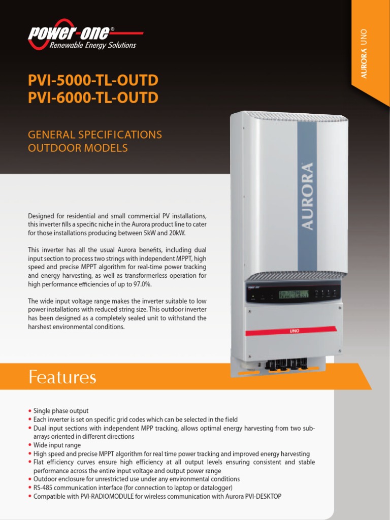 Pvi-5000 6000-tl en | PDF | Power Inverter | Direct Current