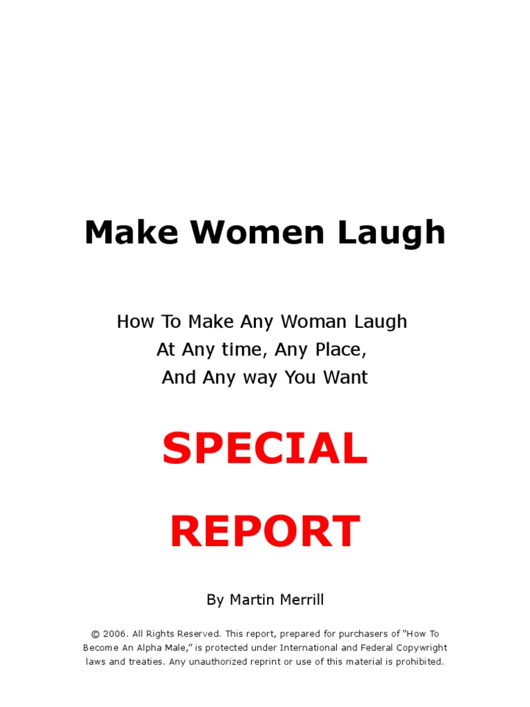 Make Women Laugh Report | PDF | Social Science | Self-Improvement