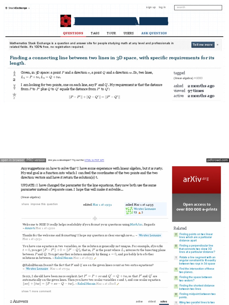 Math Stackexchange Com Questions 317904 Finding A Connecting | PDF ...