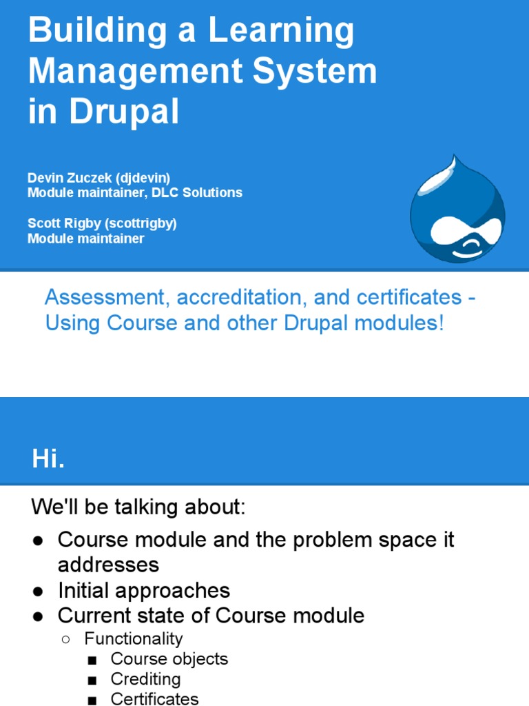 Course For Drupal Quiz - Presentation | PDF | Drupal | Portable Document Format