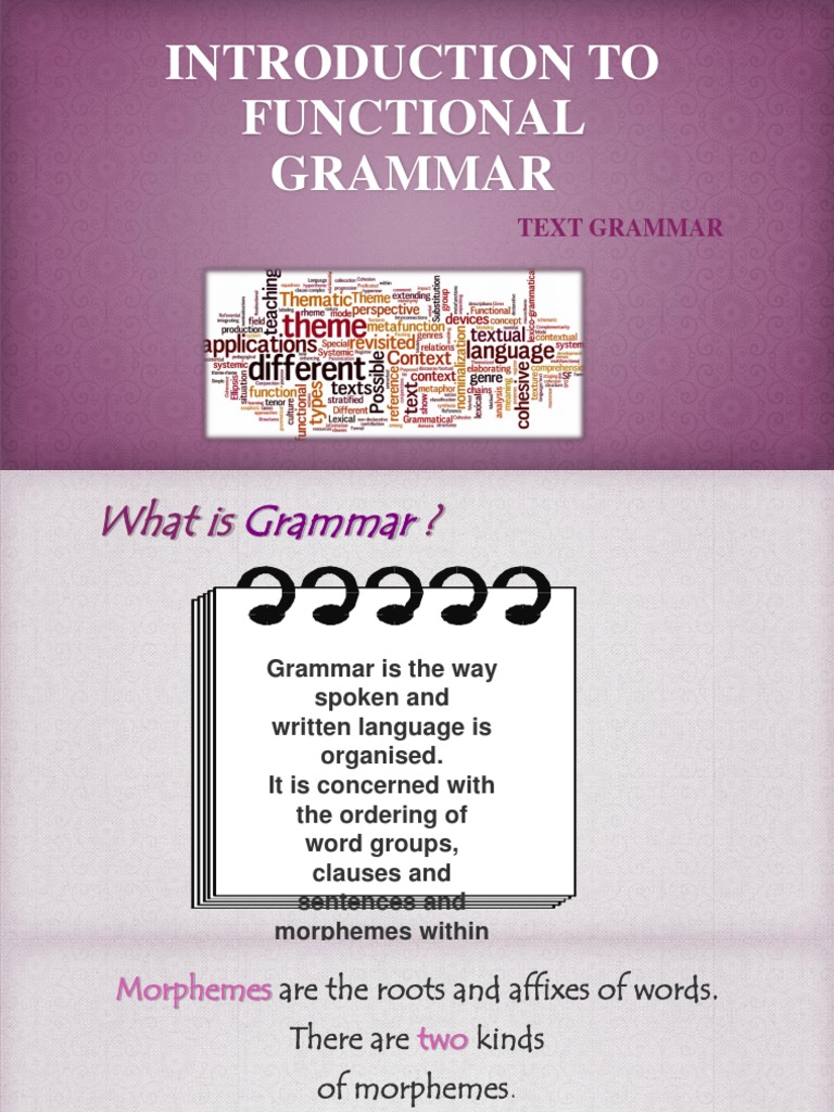 Introduction To Functional Grammar | PDF | Word | Noun