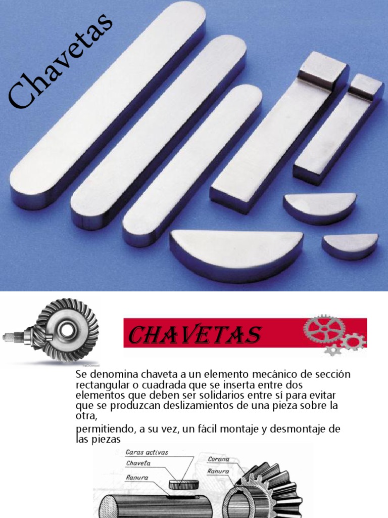 Diapositivas de CHAVETAS | Eje | Herramientas