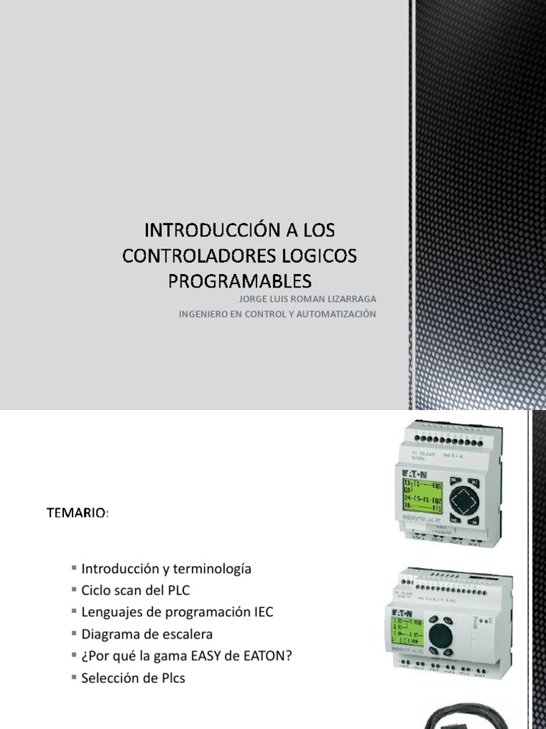 Introducción A Los Controladores Logicos Programables Pdf Controlador Lógico Programable Poco