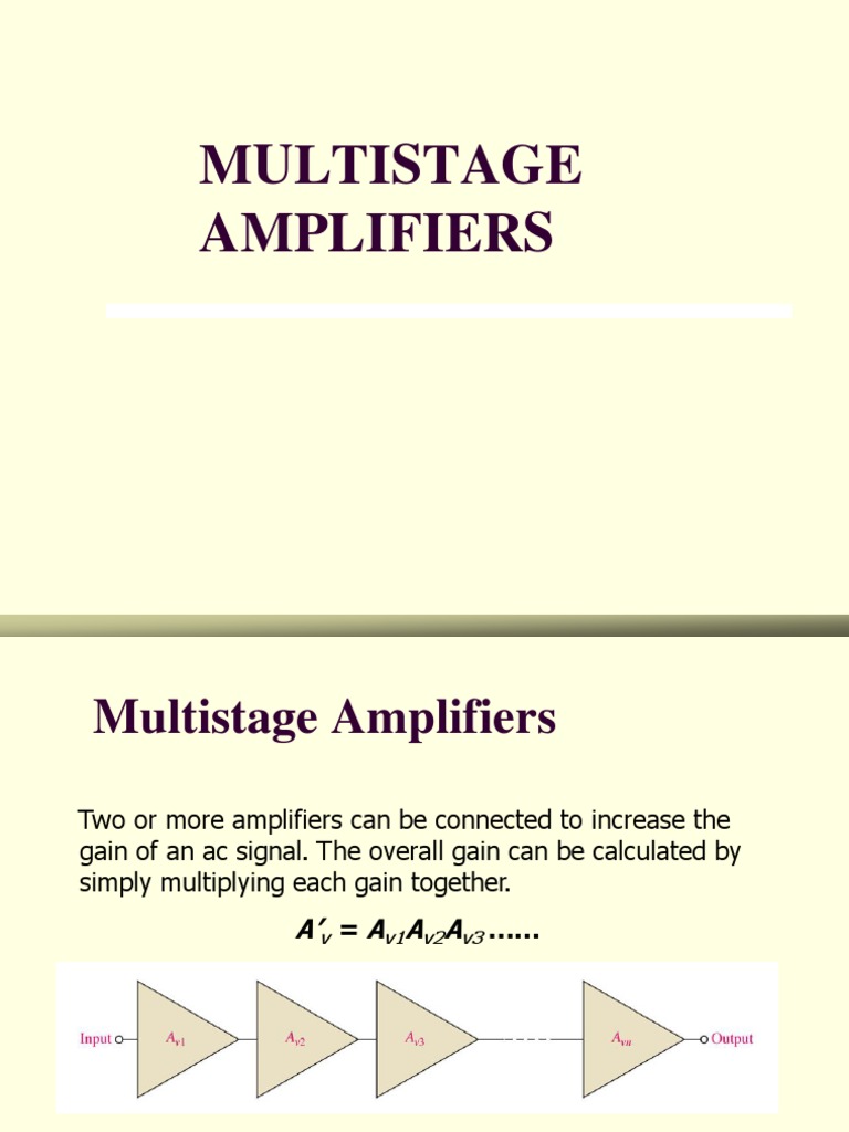 Multistage Amplifier | PDF | Amplifier | Electrical Circuits