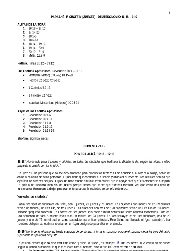 Parashá 48 Shoftim | PDF