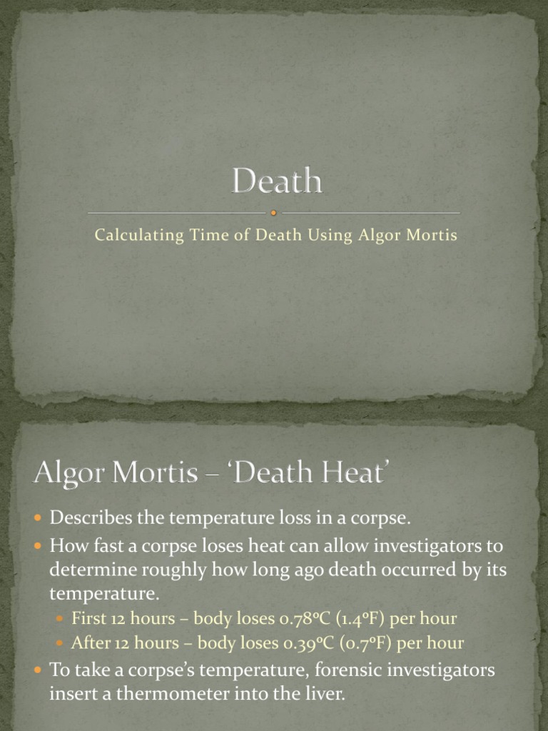 (PowerPoint) Algor Mortis | PDF