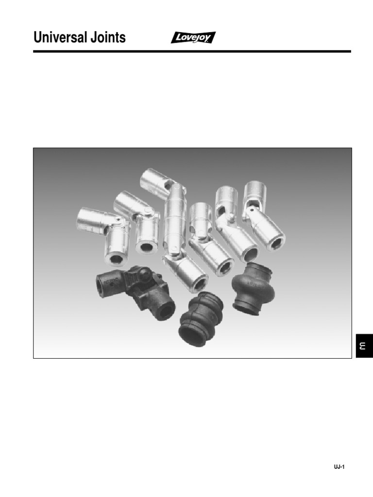 Universal Joint LOVEJOY PDF | PDF | Bearing (Mechanical) | Torque