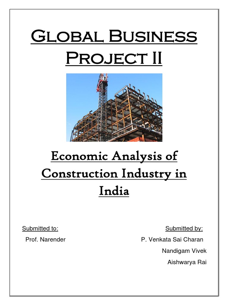 Economic Analysis of Indian Construction Industry | PDF | Employment ...