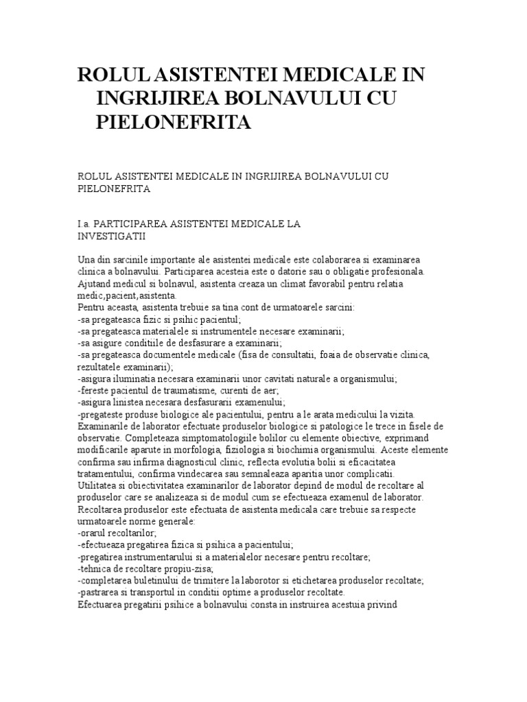 Fisa 1 Rolul Asistentei Medicale in Ingrijirea Bolnavului Cu ...