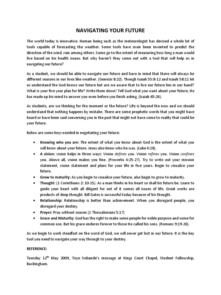 Navigating Your Future | PDF | Book Of Isaiah | Meteorology