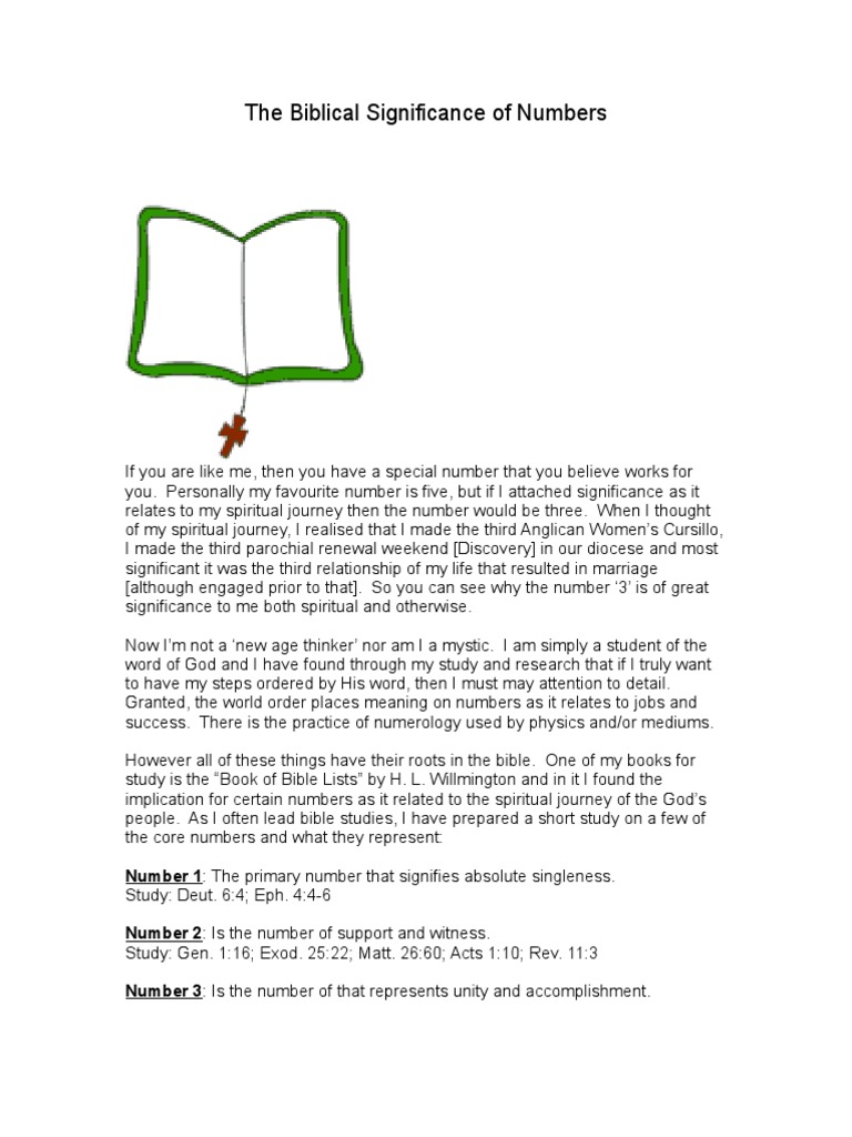 The Biblical Significance of Numbers | PDF | Religious Behaviour And ...