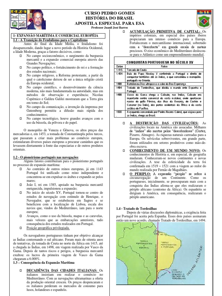 Nova Apostila História Esa | PDF | Brasil | Portugal