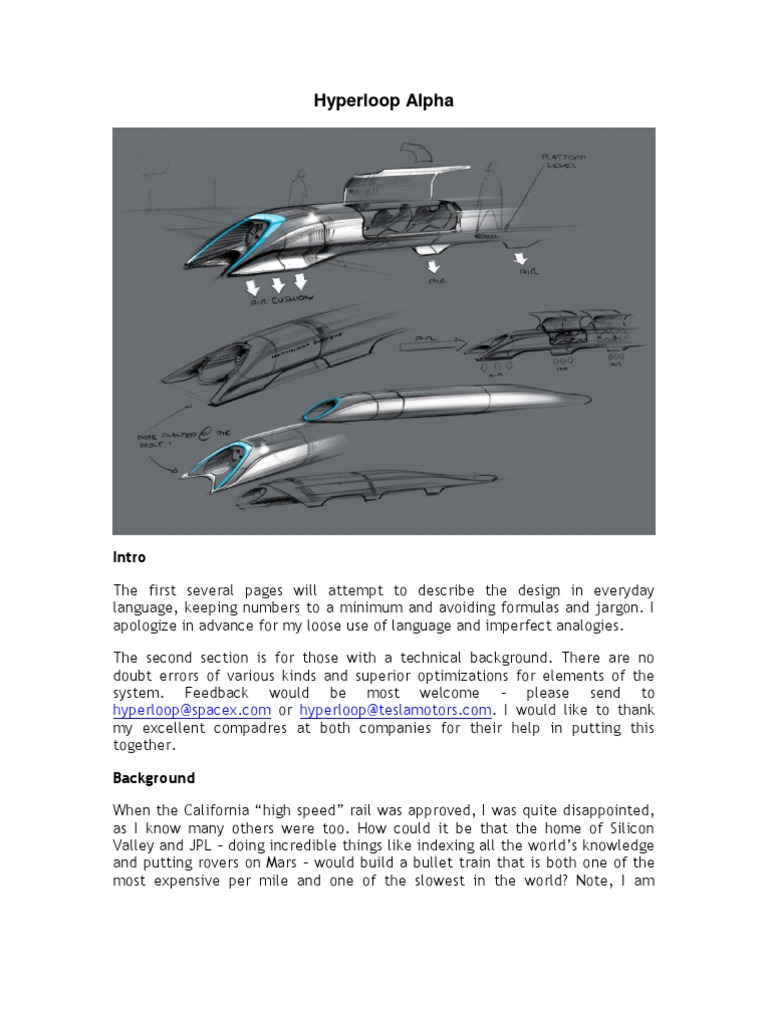 Elon Musk Challenges California High-Speed Rail Plans With 'Hyperloop ...