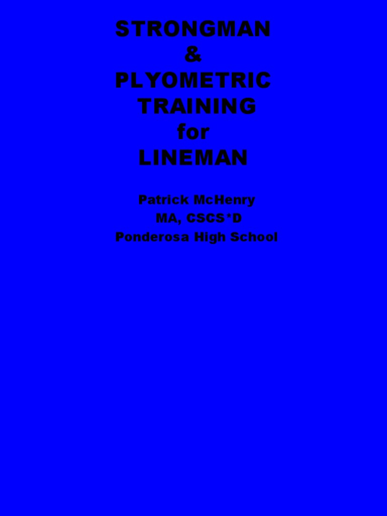 Strongman Training For Linemen | PDF | Hobbies | Recreation