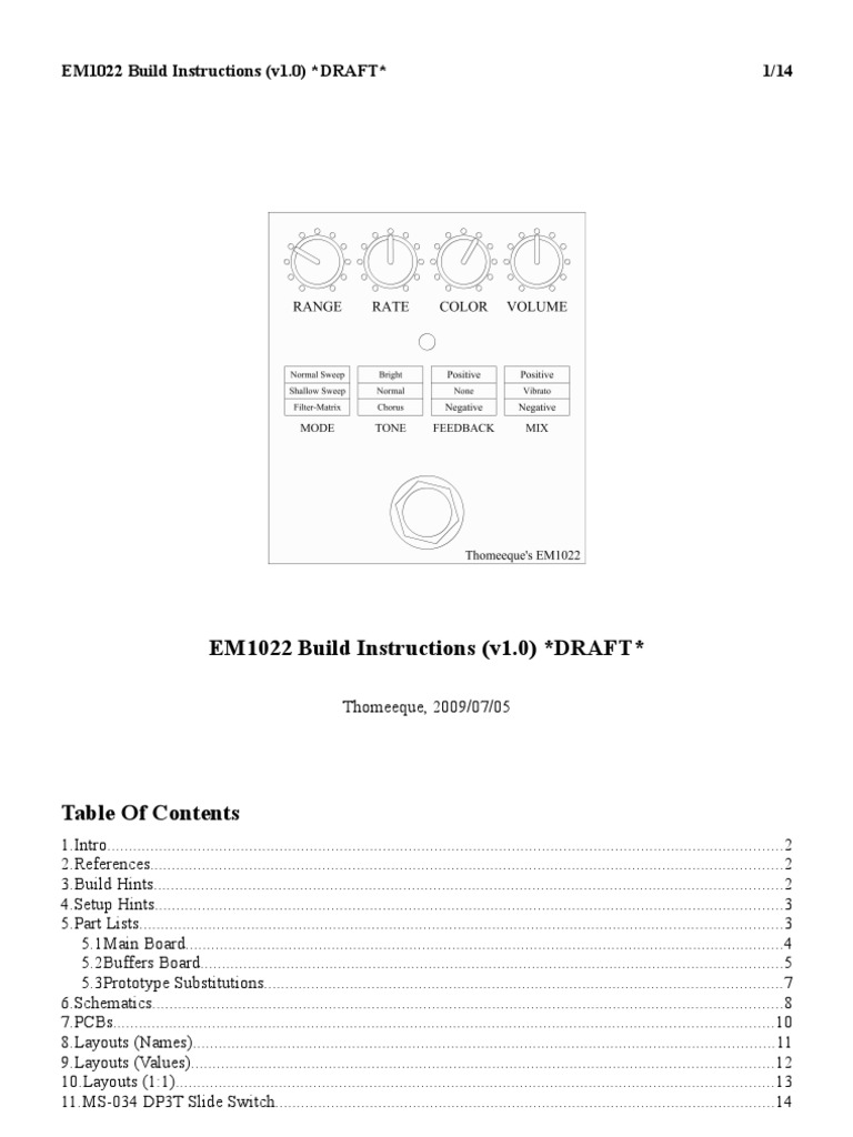 EM1022 Build Instructions | PDF | Printed Circuit Board | Electrical ...