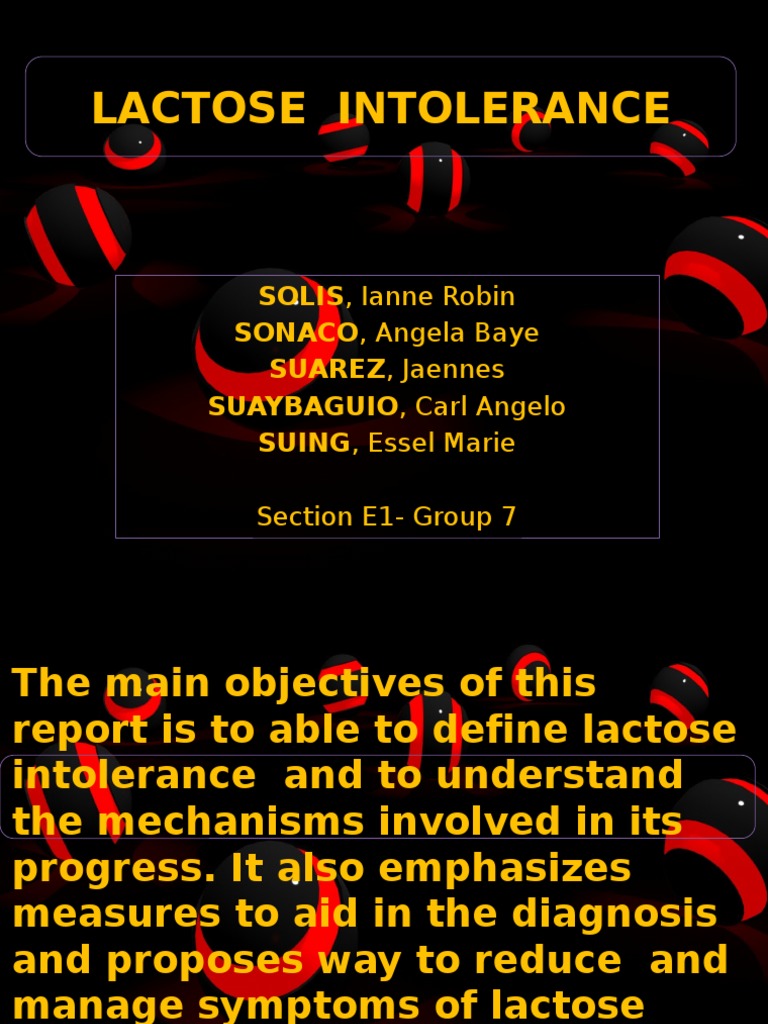 Lactose Intolerance Final Presentation | PDF | Food Intolerance ...