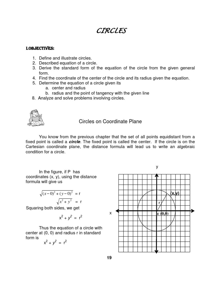 Module About Circles | PDF | Circle | Equations