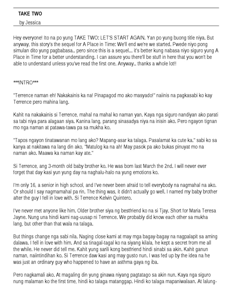 TAKE TWO (Sequel To A Place in Time) | PDF