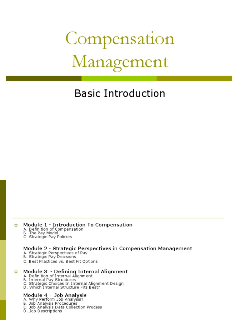 Compensation Structure Pdf Performance Appraisal Employment