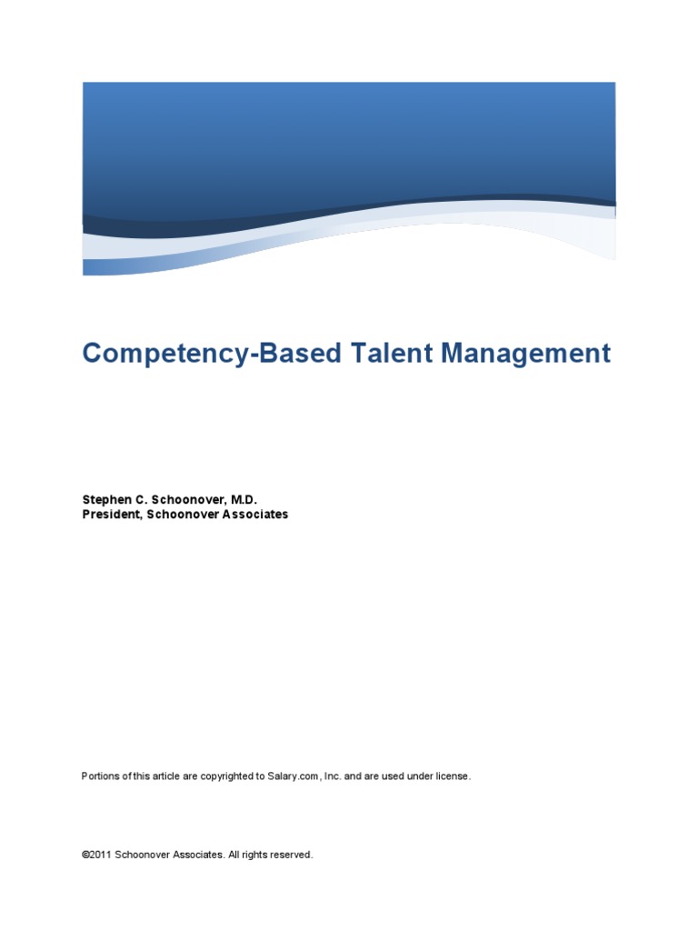 Competency-Based Talent Management | PDF | Competence (Human Resources ...