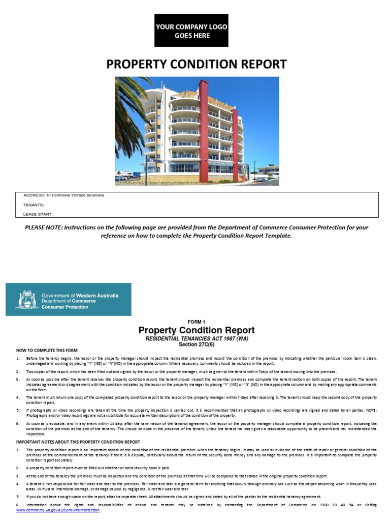 Property Condition Report | PDF | Lease | Door