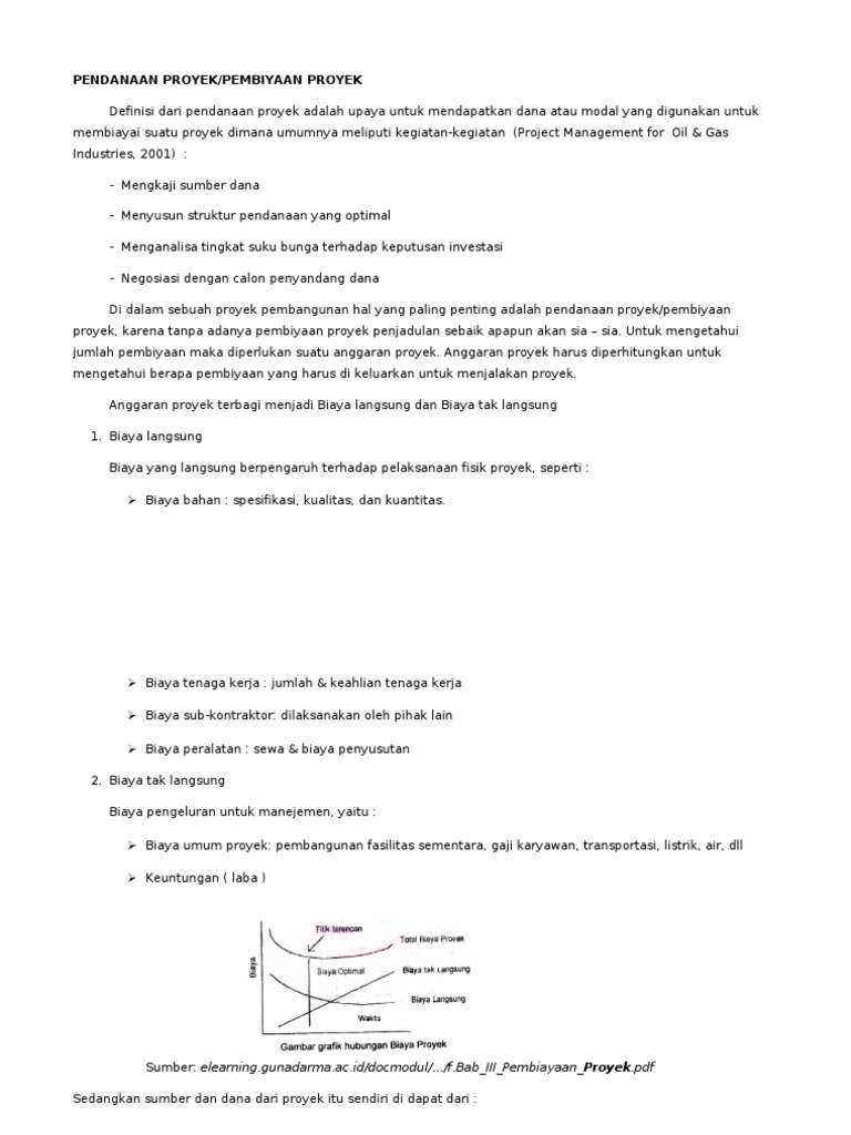 Pendanaan Proyek: Sumber & Struktur | PDF | Pengelolaan Keuangan & Uang