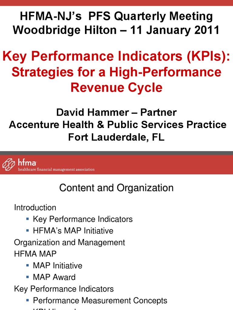 Hammer Map Kpis Hfma NJ 11 Jan 2011 | PDF | Invoice | Performance Indicator