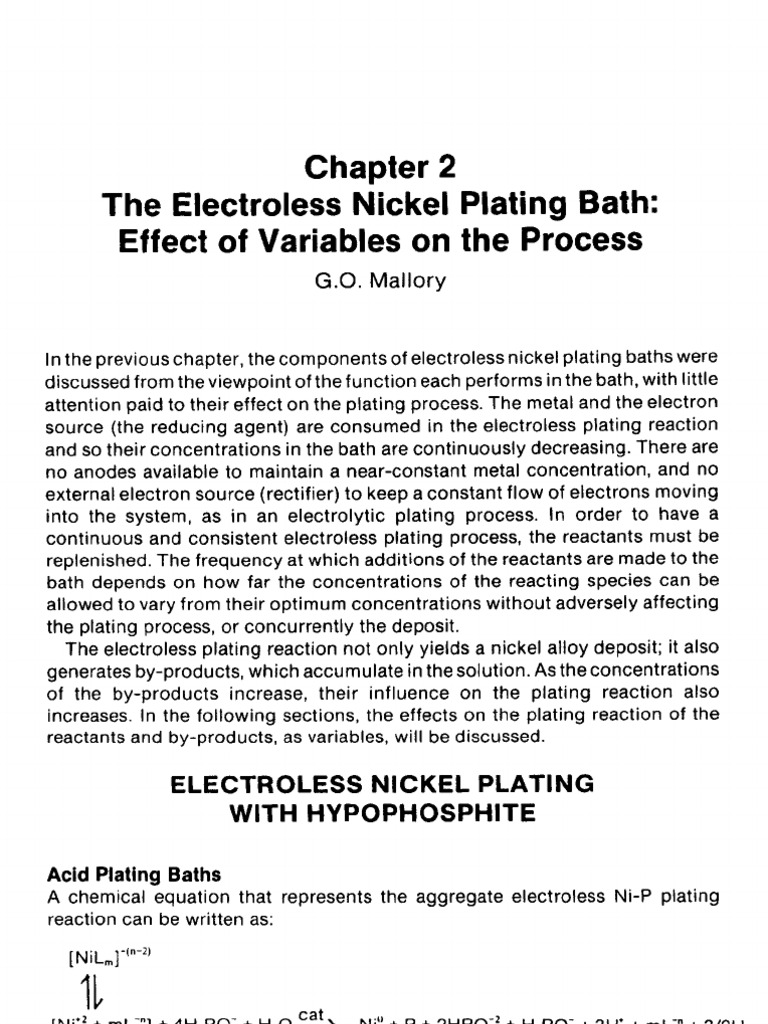 Electroless Plating Process | PDF | Buffer Solution | Coordination Complex