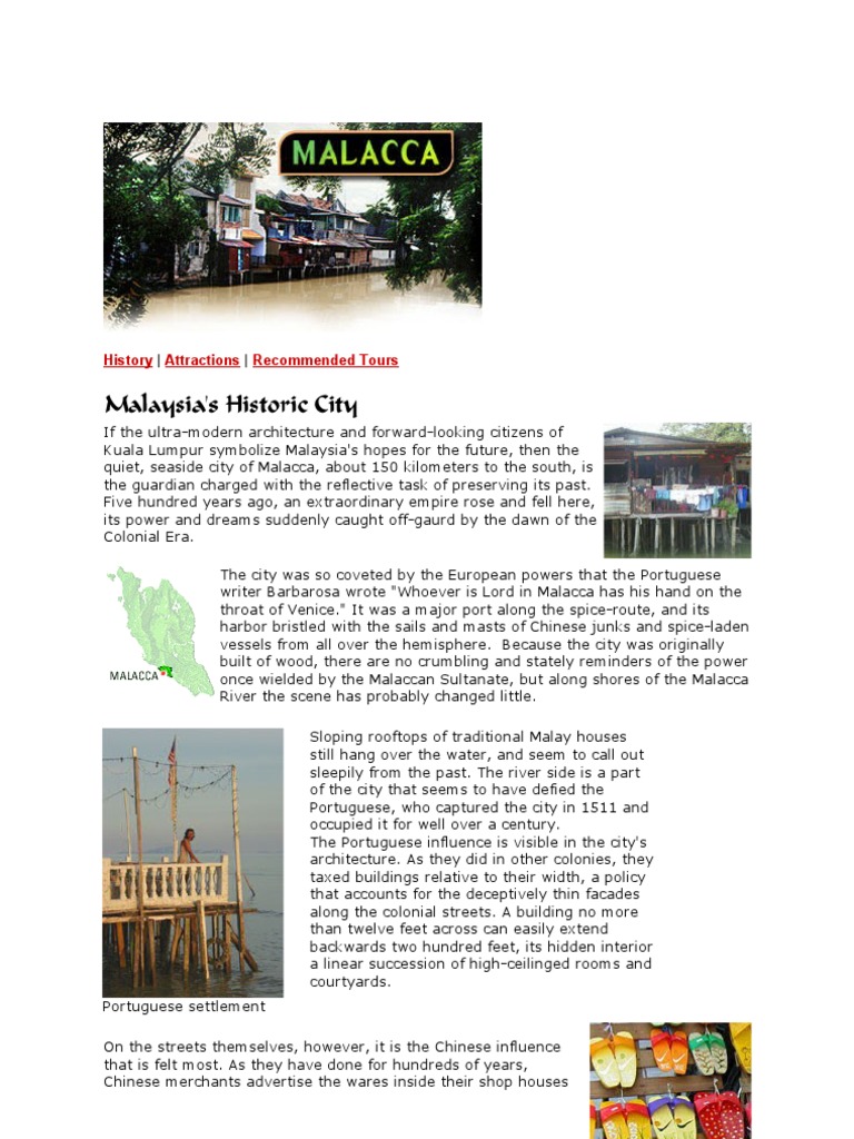 A Comprehensive Guide to the Historic City of Malacca, Malaysia ...
