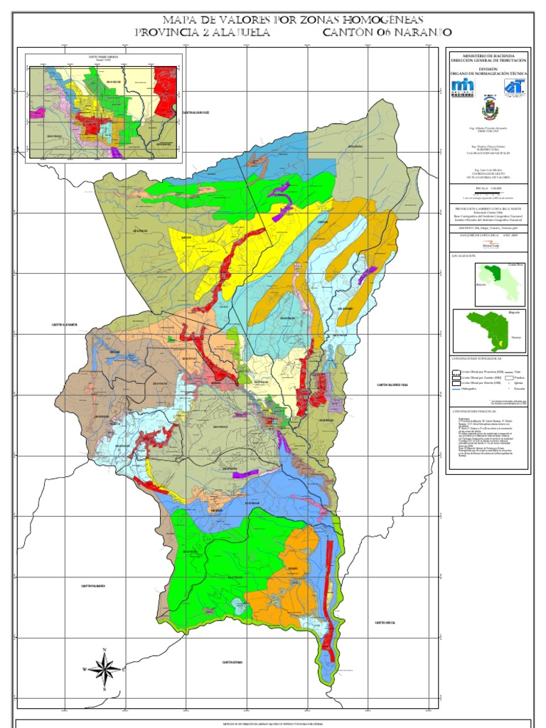 Mapa De Valores Terreno Naranjo Alajuela Pdf Ciencia Y Matemáticas