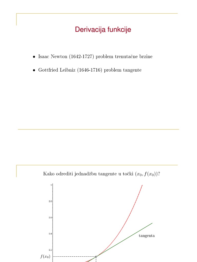 Derivacije Matematika | PDF