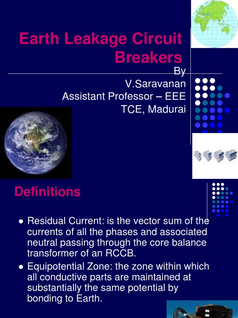 Earth Leakage Circuit Breakers | Electric Current | Electricity