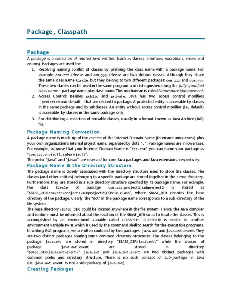 Class Path Pdf Java Programming Language Command Line Interface
