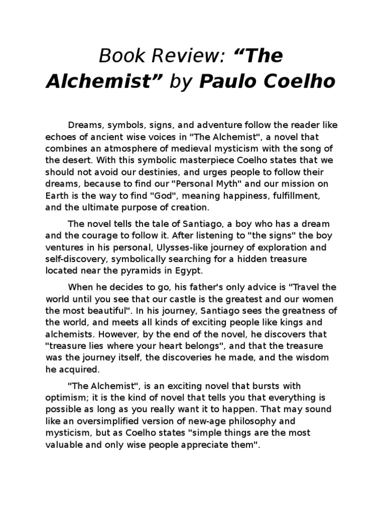 Book Review The Al-Chemist | PDF