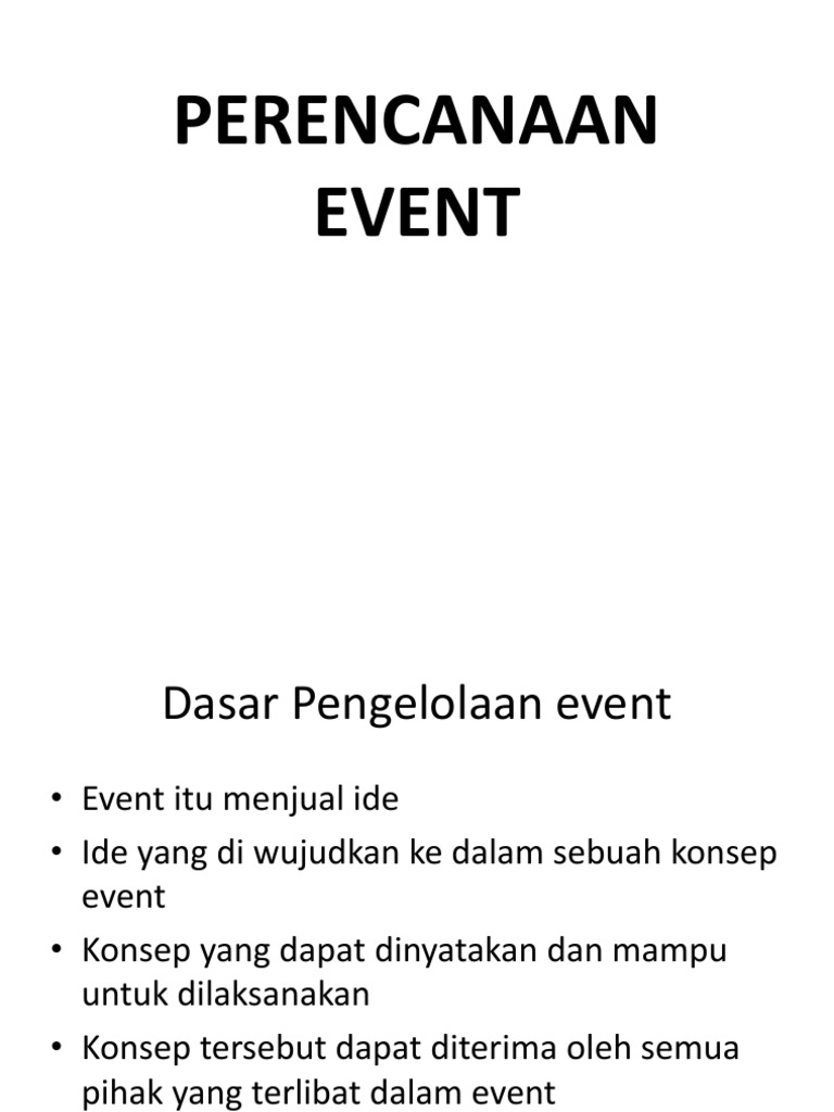 Panduan Perencanaan Event Efektif | PDF