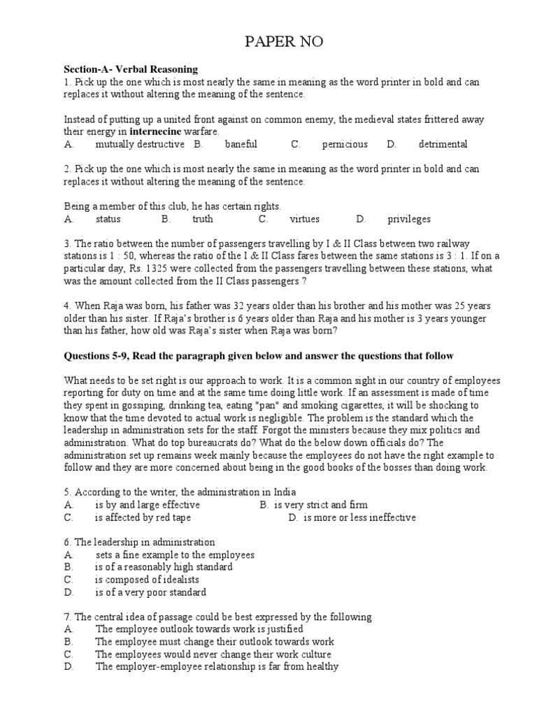 Accenture Test Paper | PDF | Prices | Interest