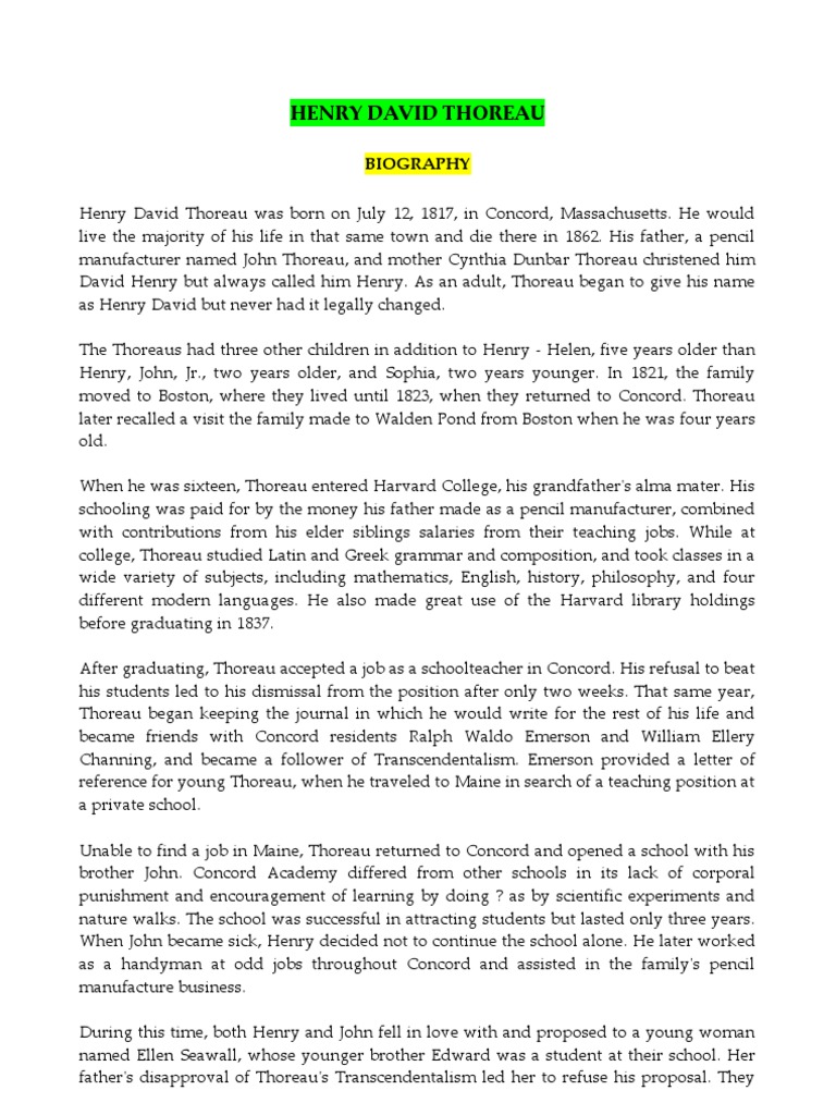 Walden (Thoreau) | PDF | Walden | Henry David Thoreau