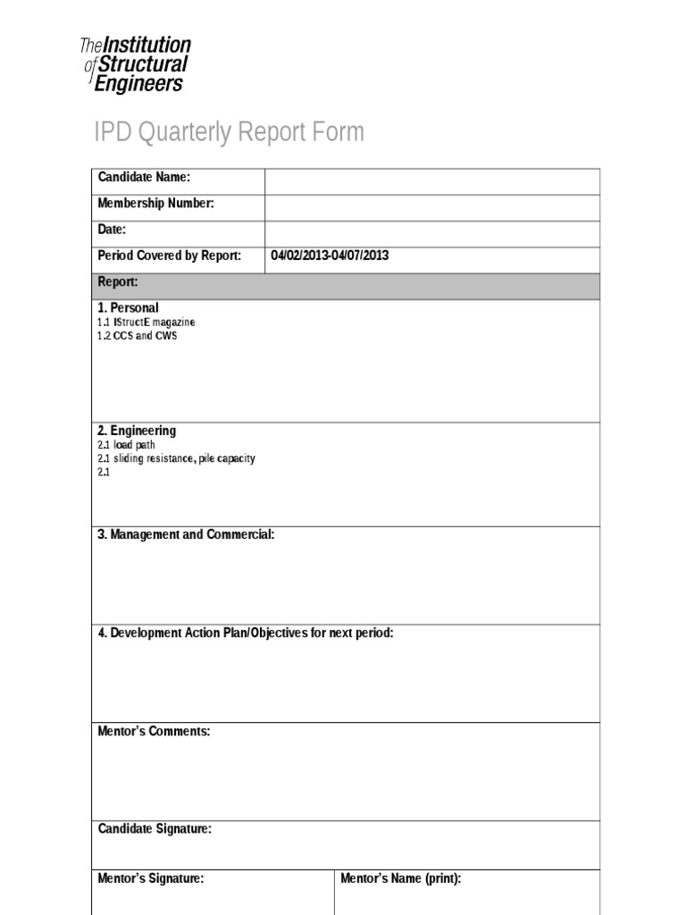 Progress and Plans: An IPD Quarterly Report | PDF