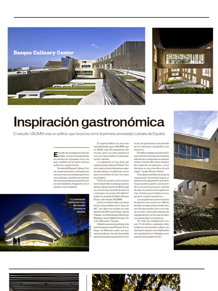 Basque Culinary Center: Fusión de Gastronomía y Arquitectura | PDF ...