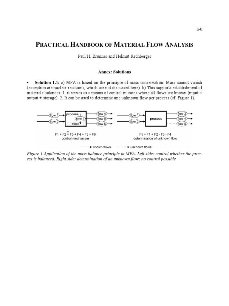 003 T1-1-2 Material Flow Analysis | PDF