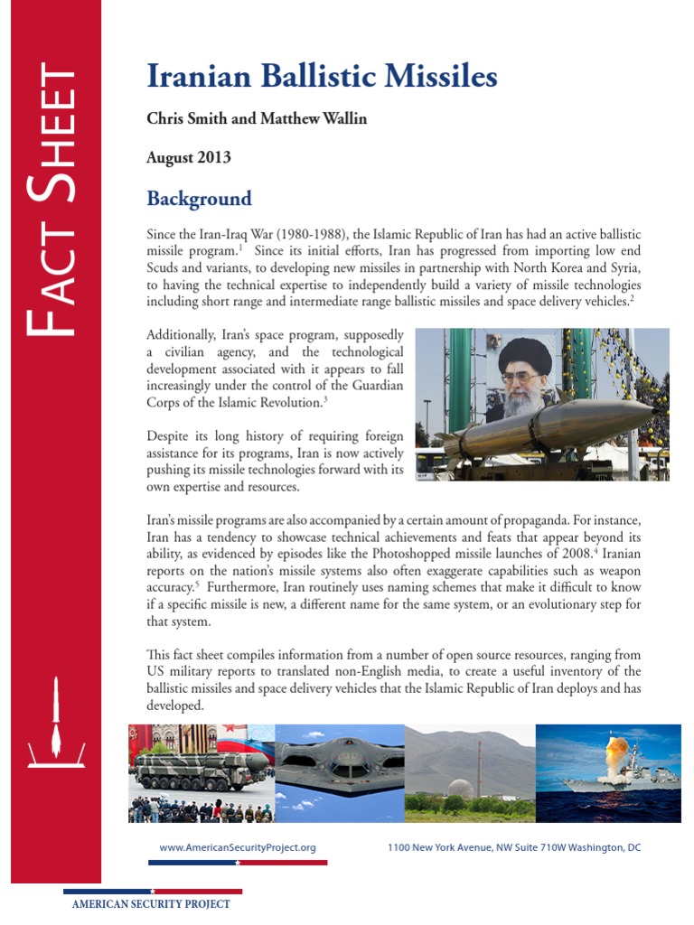 Iranian Ballistic Missiles | PDF | Intercontinental Ballistic Missile ...