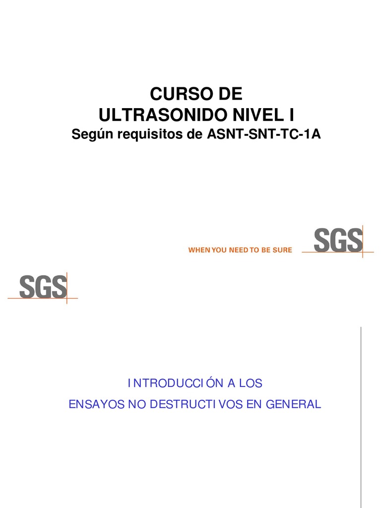 Curso Ultrasonido Nivel I | PDF