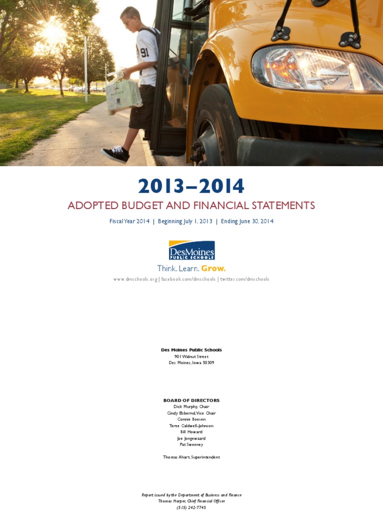 2013-14 Adopted Budget and Financial Statements | PDF | High School ...